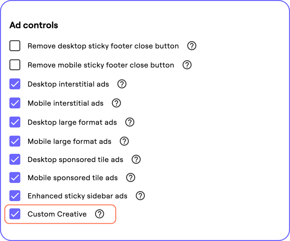 What is Custom Creative? – Raptive Support